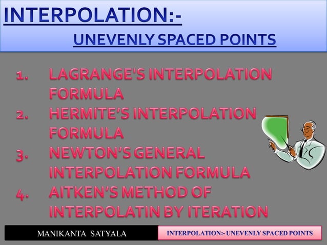 Numerical analysis interpolation-III | PPT