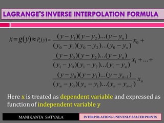Numerical analysis interpolation-III | PPT