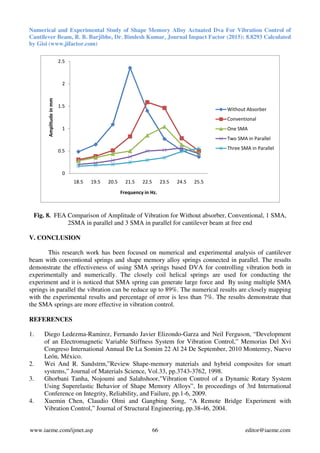 Numerical and experimental study of shape memory alloy actuated dva for ...