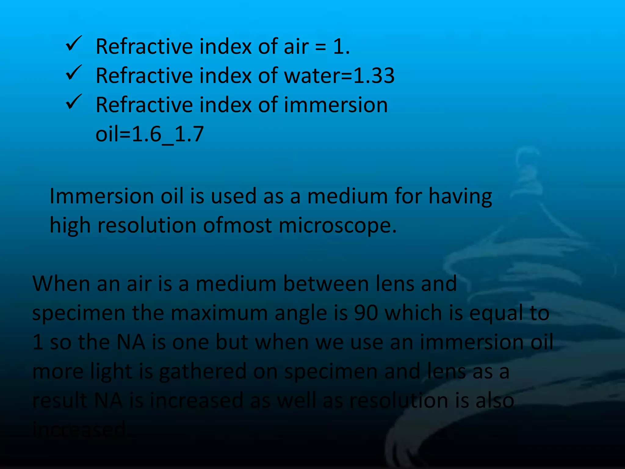 Numerical aperture and limits of resolution of microscope | PPTX