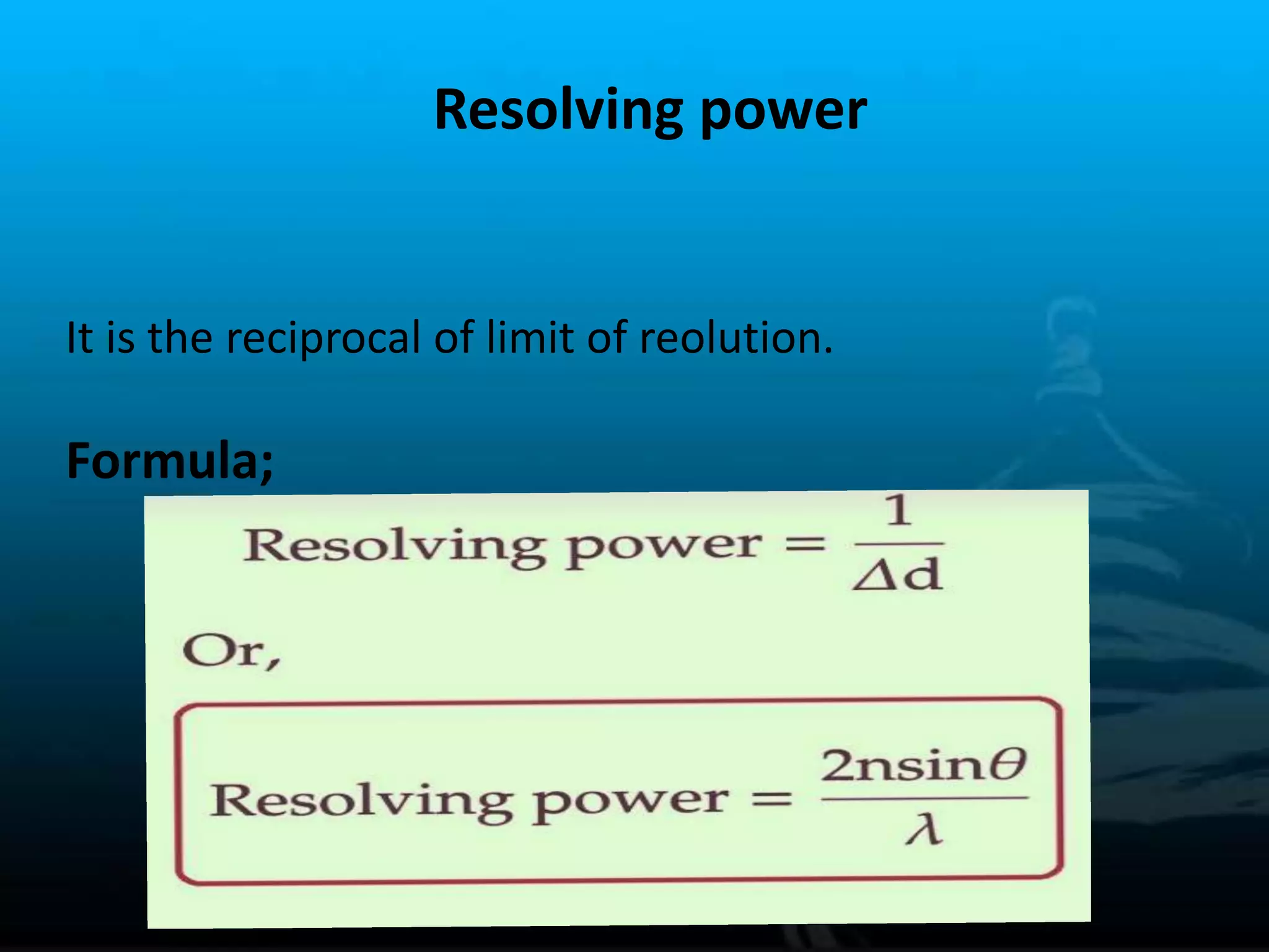 Numerical aperture and limits of resolution of microscope | PPTX