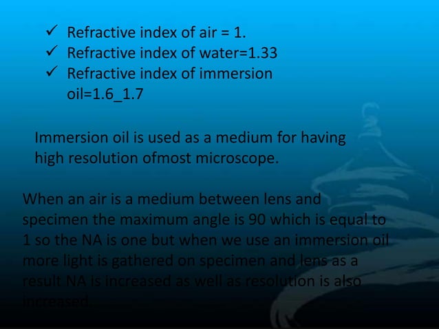 Numerical aperture and limits of resolution of microscope | PPTX ...