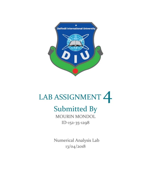 Numerical Analysis lab 4 | PDF