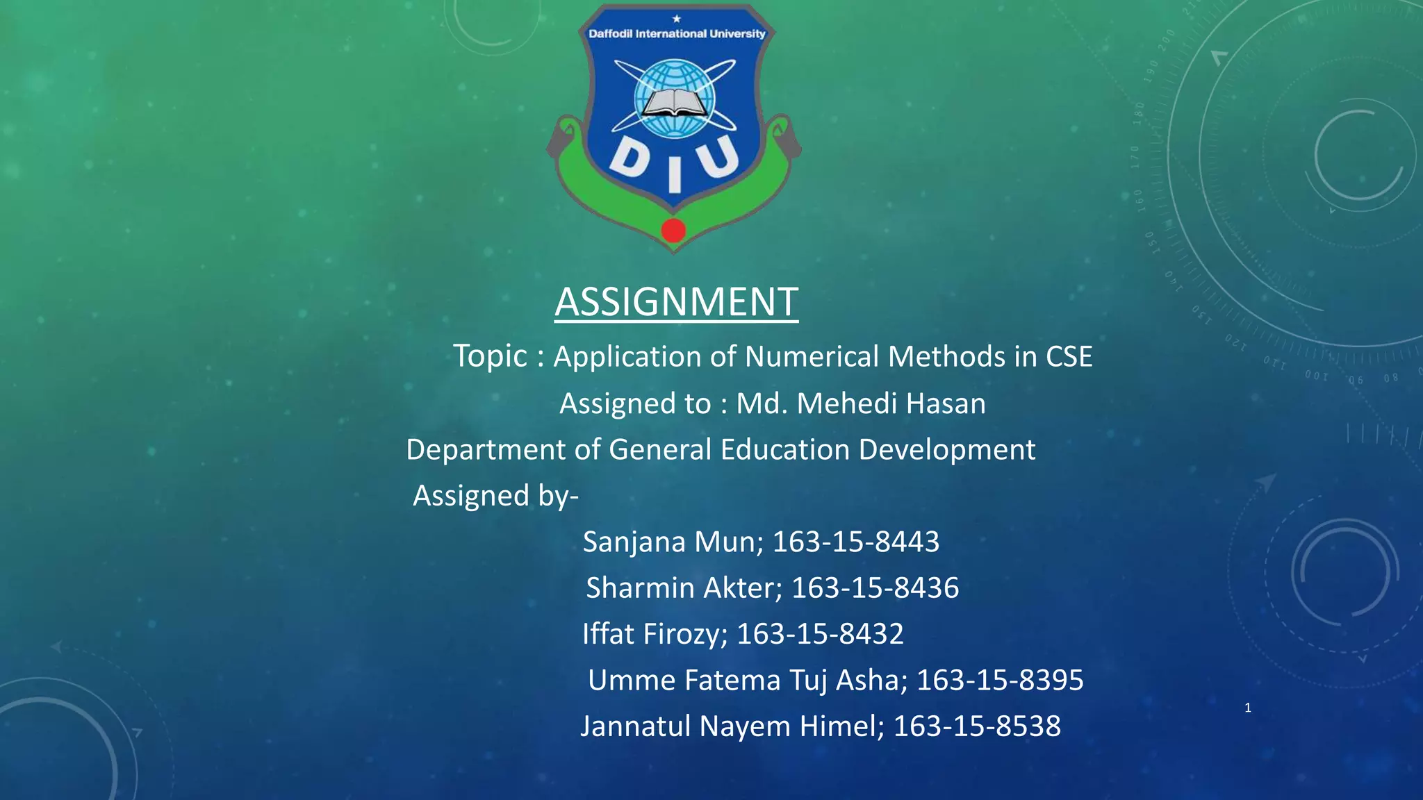 Applications Of Numerical Math In Cse Ppt