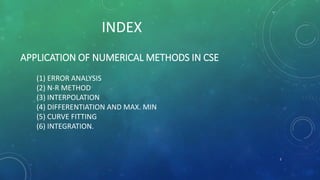 Application's of Numerical Math in CSE | PPTX | Programming Languages | Computing