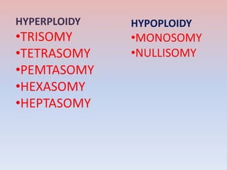 Numerical changes in chromosome | PPTX