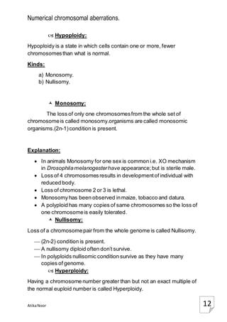 chromosomal aberrations in number | DOCX