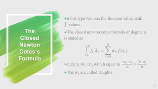Newton Cotes Integration Method, Open Newton Cotes, Closed Newton Cotes ...