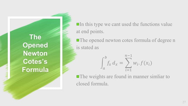 Newton Cotes Integration Method, Open Newton Cotes, Closed Newton Cotes ...