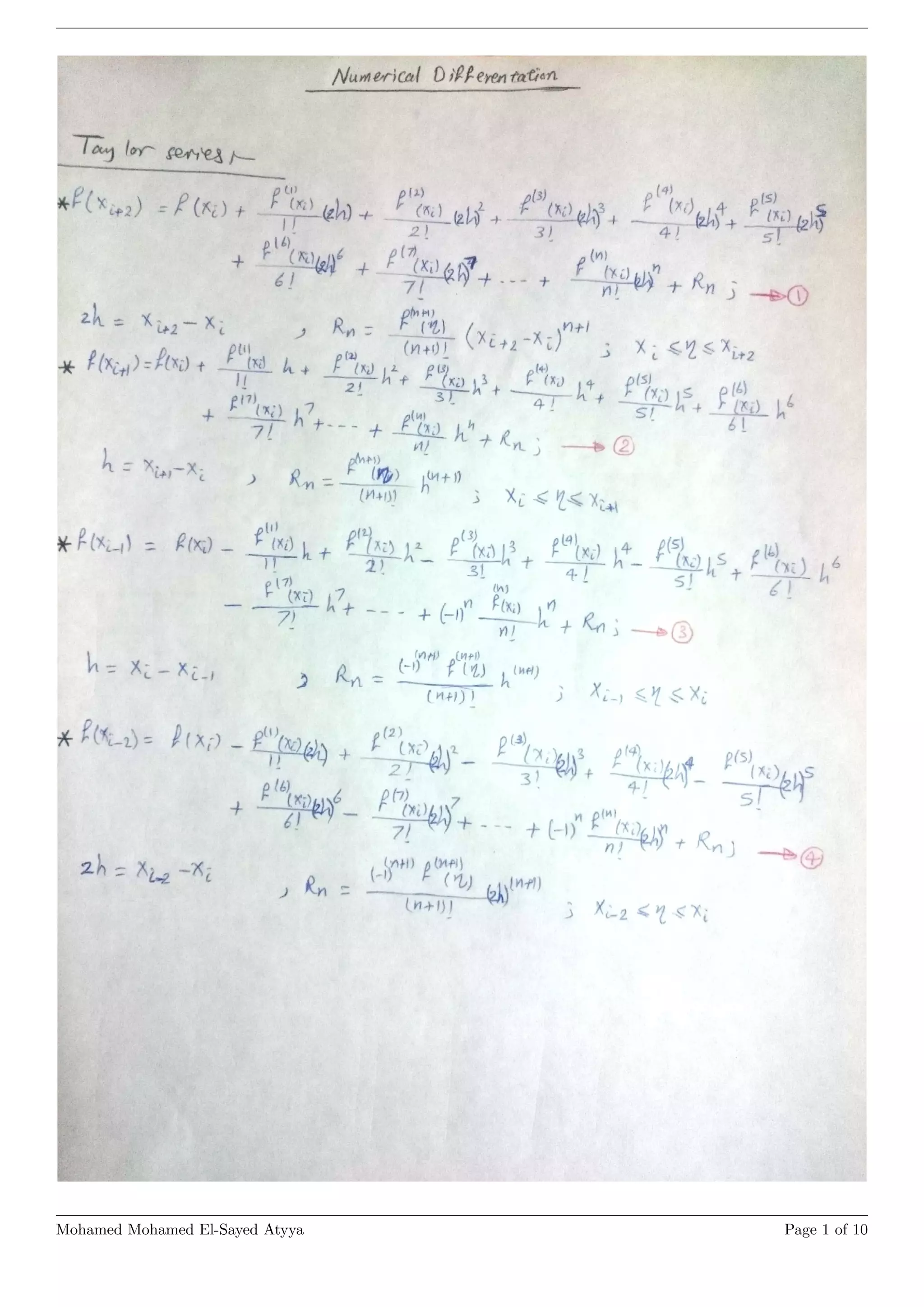 Numerical differentiation | PDF