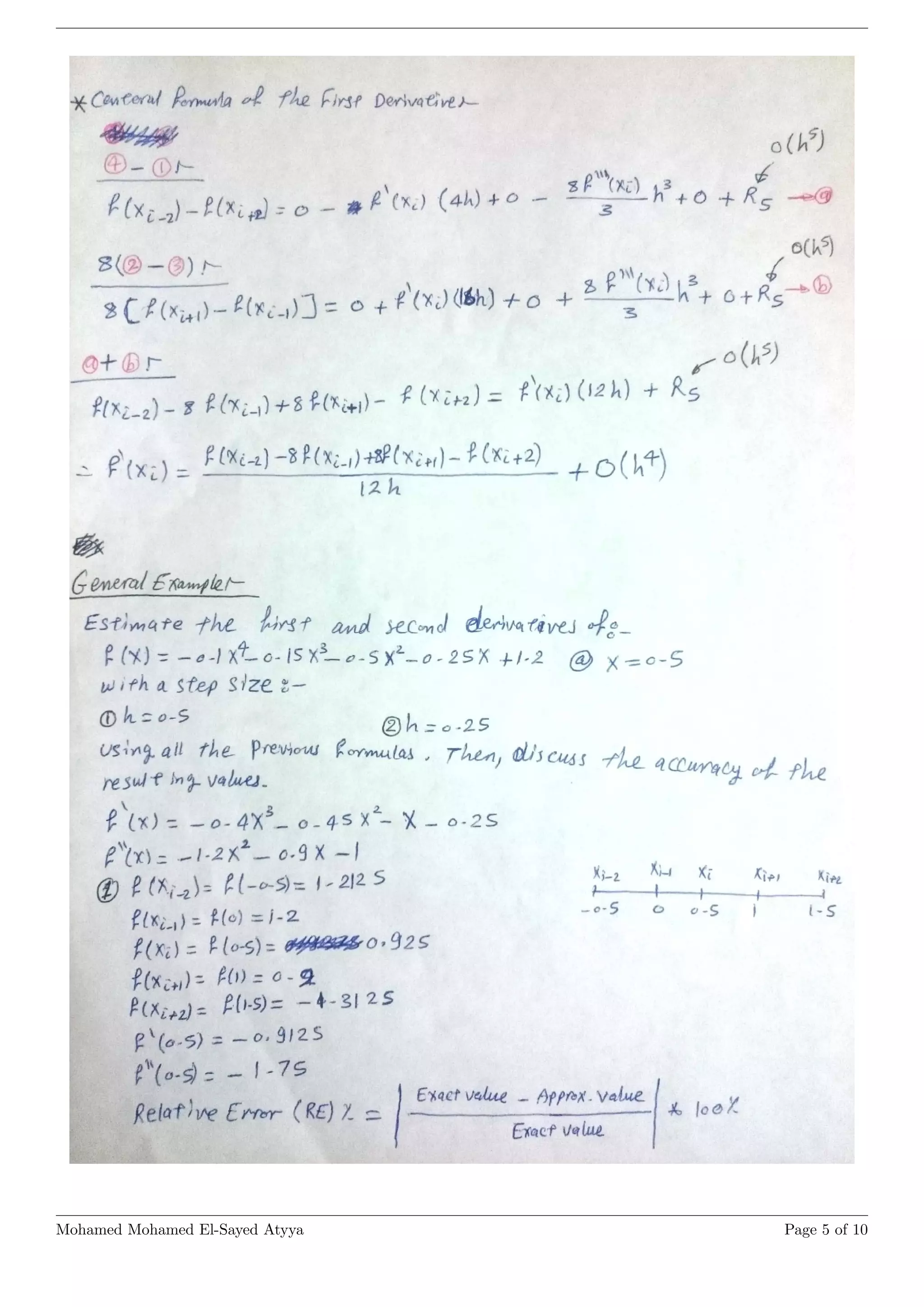 Numerical differentiation | PDF