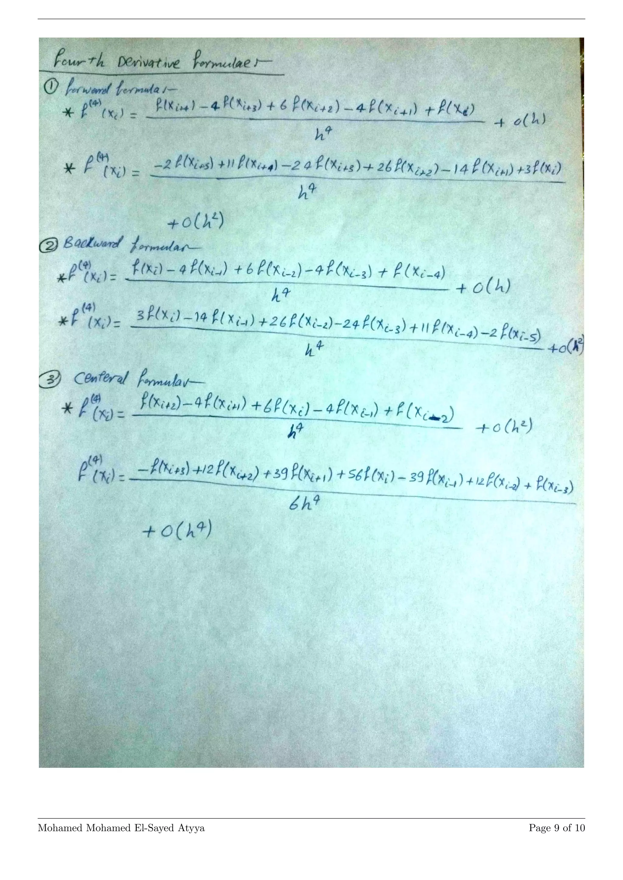 Numerical differentiation | PDF
