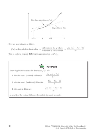 Numerical Differentiations Solved examples | PDF