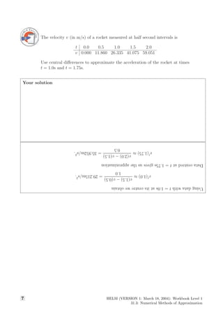 Numerical Differentiations Solved examples | PDF