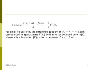 numerical_differentiations:Exploring Numerical Differentiation: Techniques, Applications, and ...