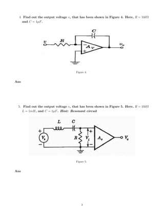 Numerical exercise on OP-AMP | PDF