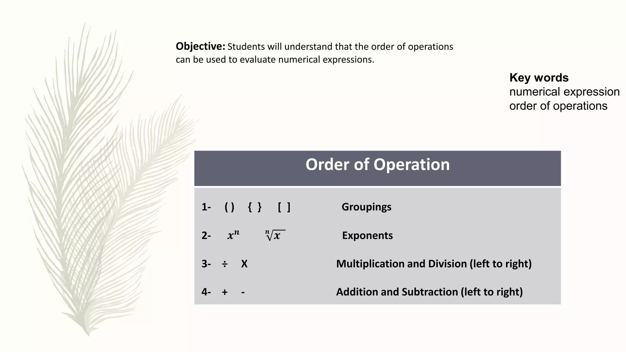 Numerical expressions. | PPTX