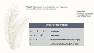 Numerical expressions. | PPTX