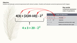 Numerical expressions. | PPTX