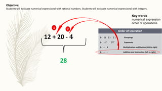Numerical expressions. | PPTX