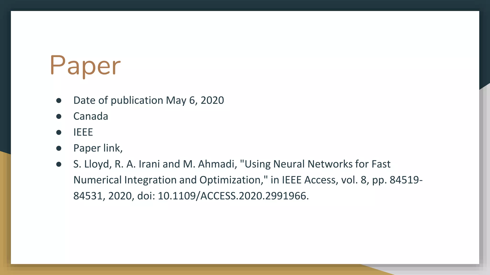 Numerical Integral using NNI | PPTX