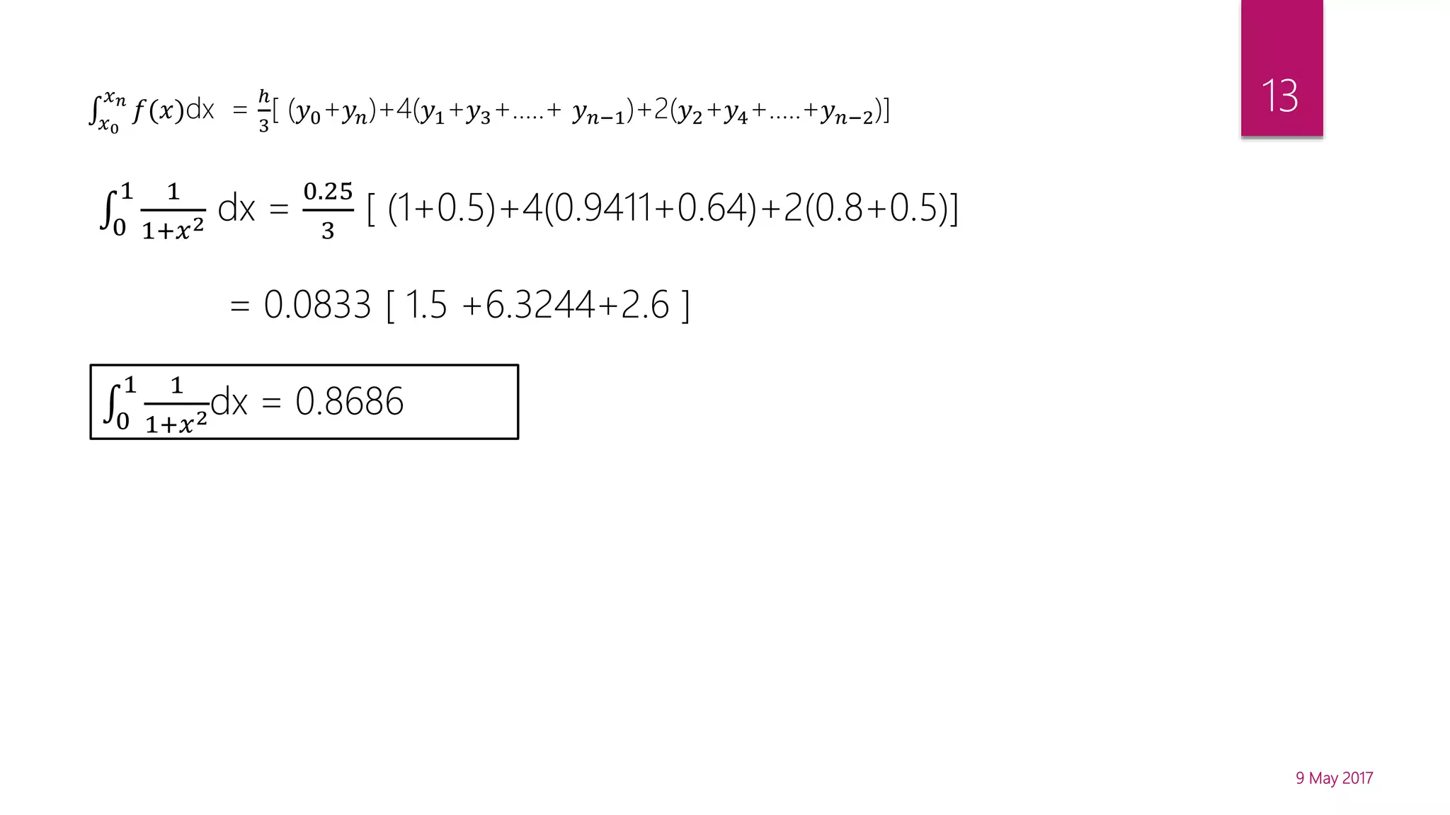 Numerical integration | PPT