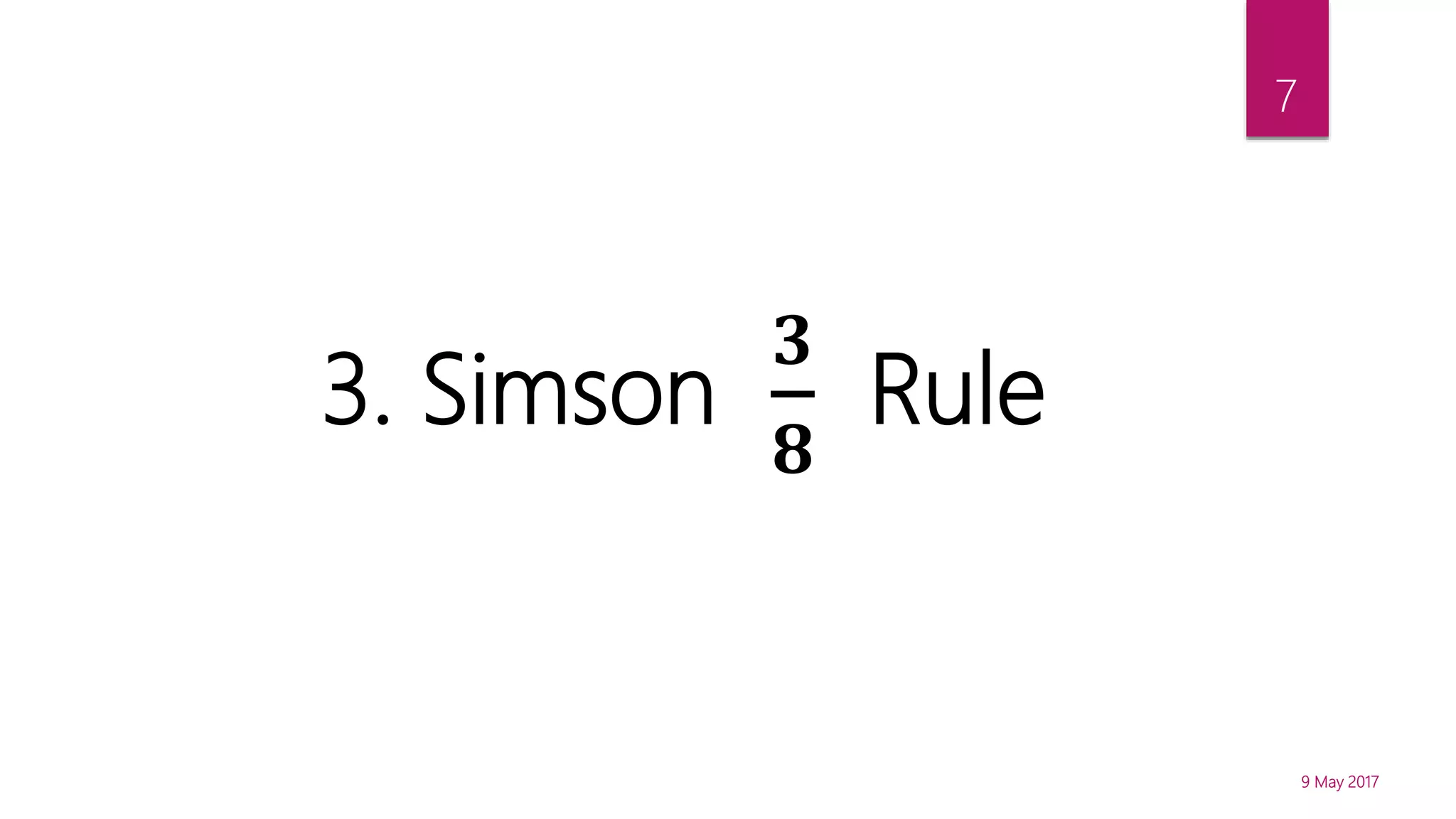 Numerical integration | PPT