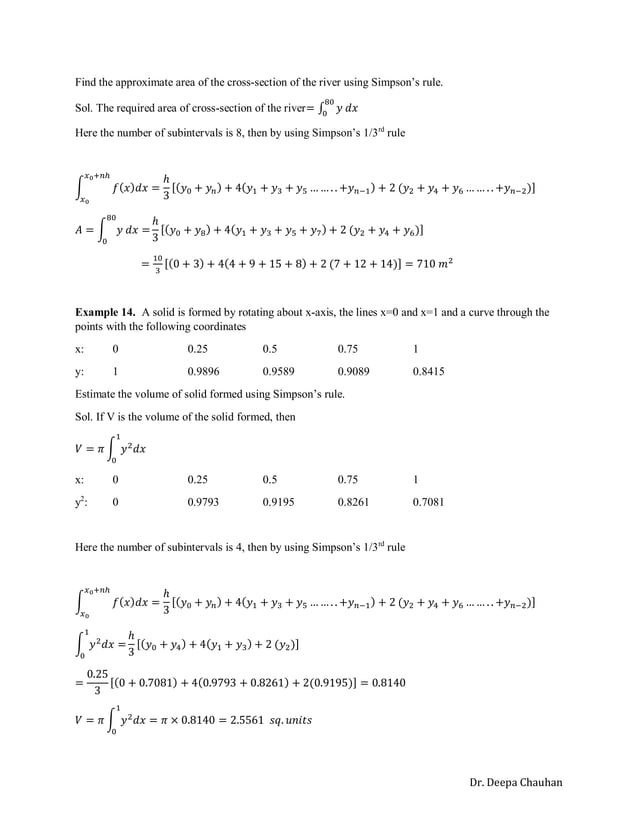 Numerical integration | PDF