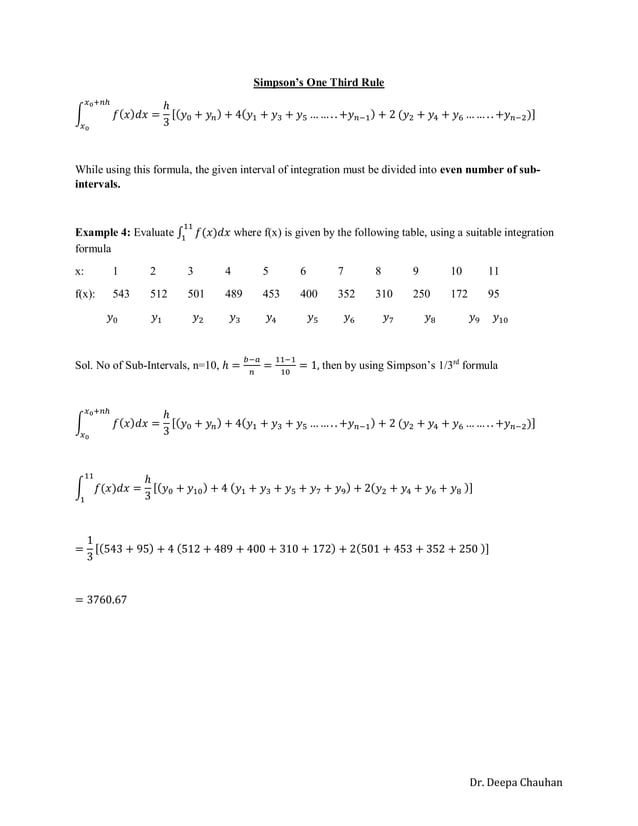 Numerical integration | PDF