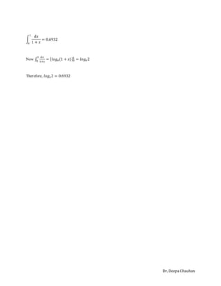 Numerical integration | PDF