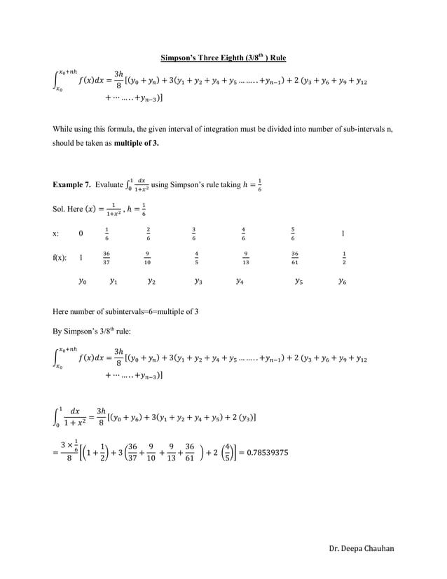 Numerical integration | PDF