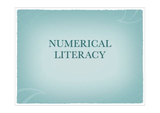 Numerical literacy t22010 | PDF