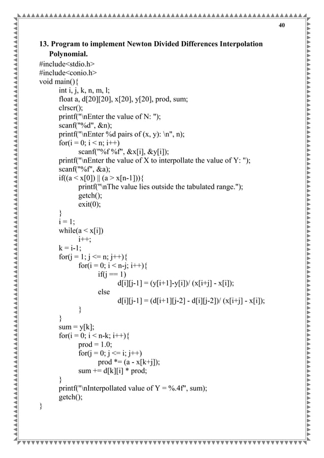 Computer Oriented Numerical Methods Practical File | PDF