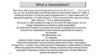 Numerical method (curve fitting) | PPTX