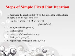 Numerical method for solving non linear equations | PDF