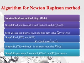 Numerical method for solving non linear equations | PDF
