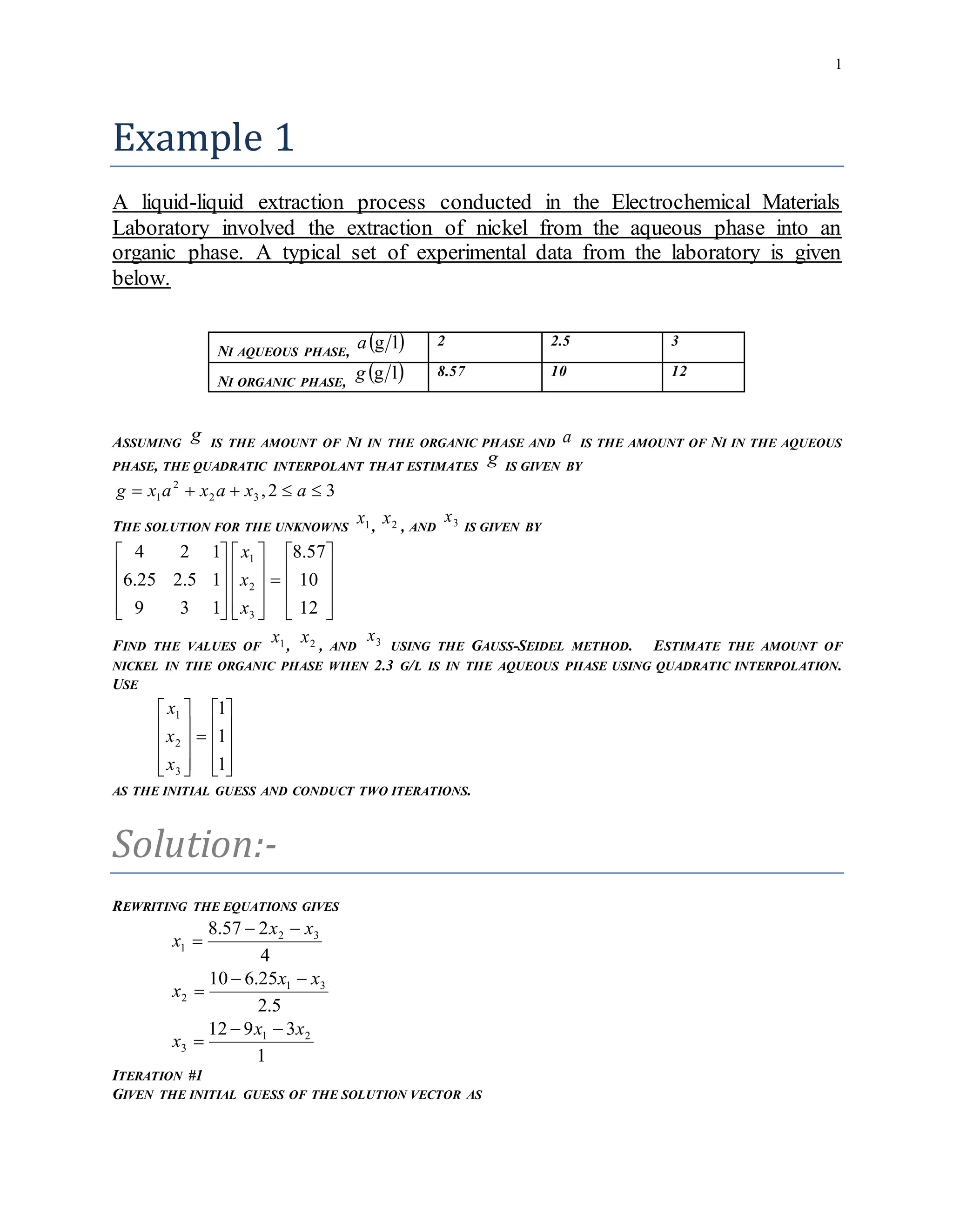 Numerical methods and analysis problems/Examples | DOCX
