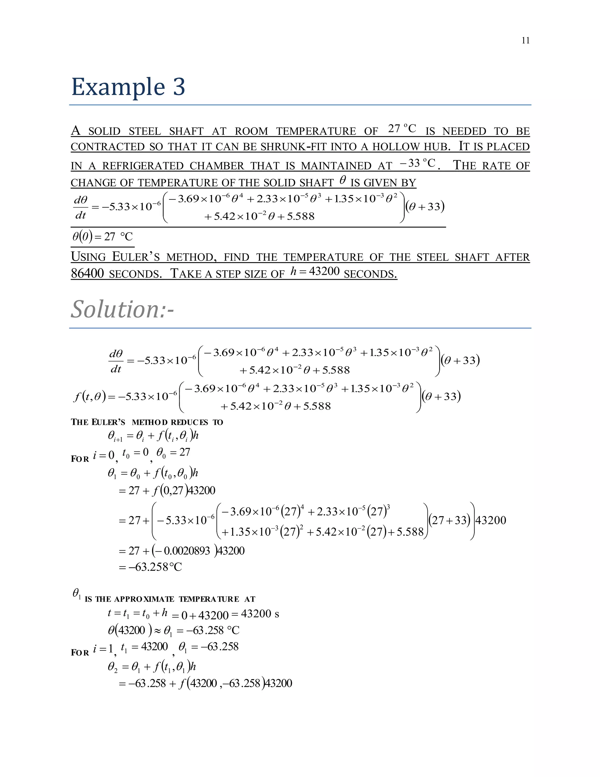 Numerical methods and analysis problems/Examples | DOCX