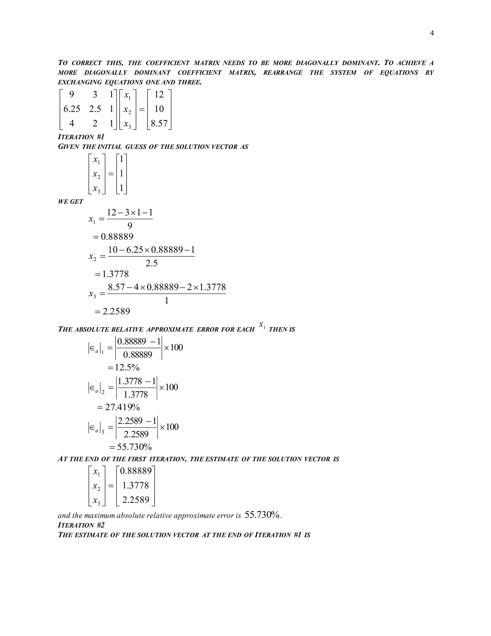 Numerical methods and analysis problems/Examples | DOCX