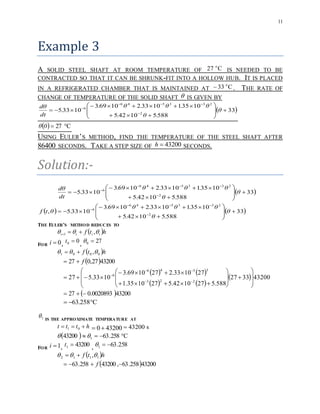 Numerical methods and analysis problems/Examples | DOCX