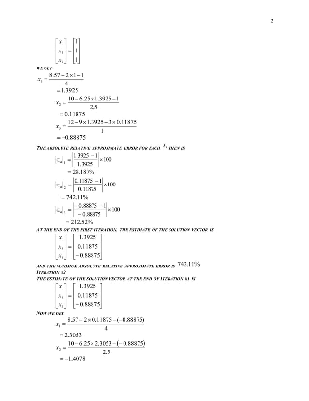 Numerical methods and analysis problems/Examples | DOCX | Chemistry ...