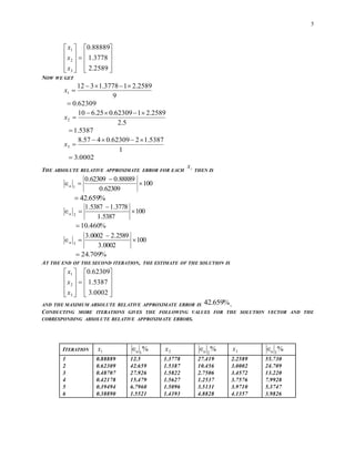Numerical methods and analysis problems/Examples | DOCX