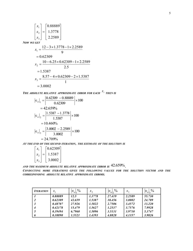 Numerical methods and analysis problems/Examples | DOCX | Chemistry ...