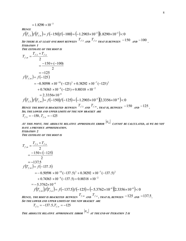 Numerical methods and analysis problems/Examples | DOCX | Chemistry ...