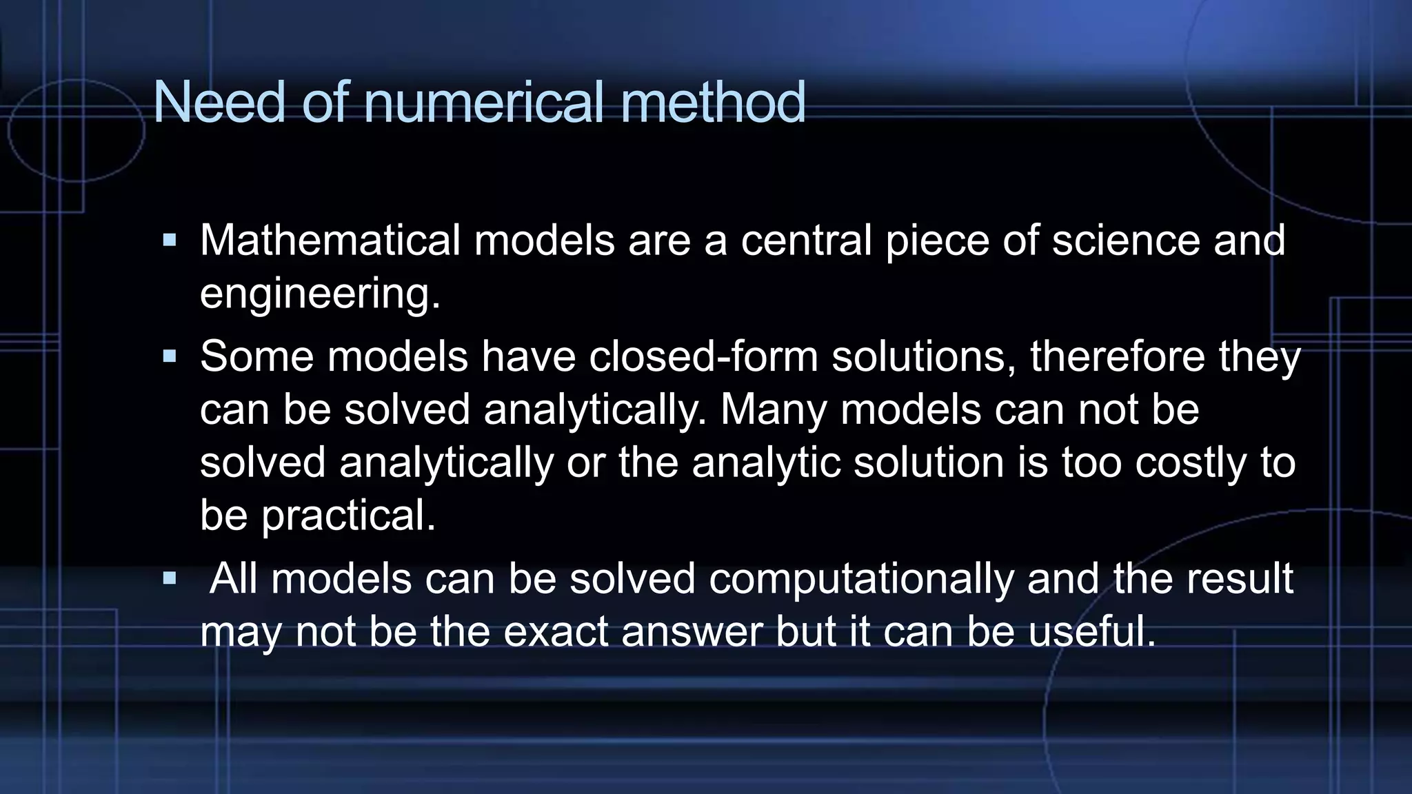Numerical Methods And Its Applications Ppt
