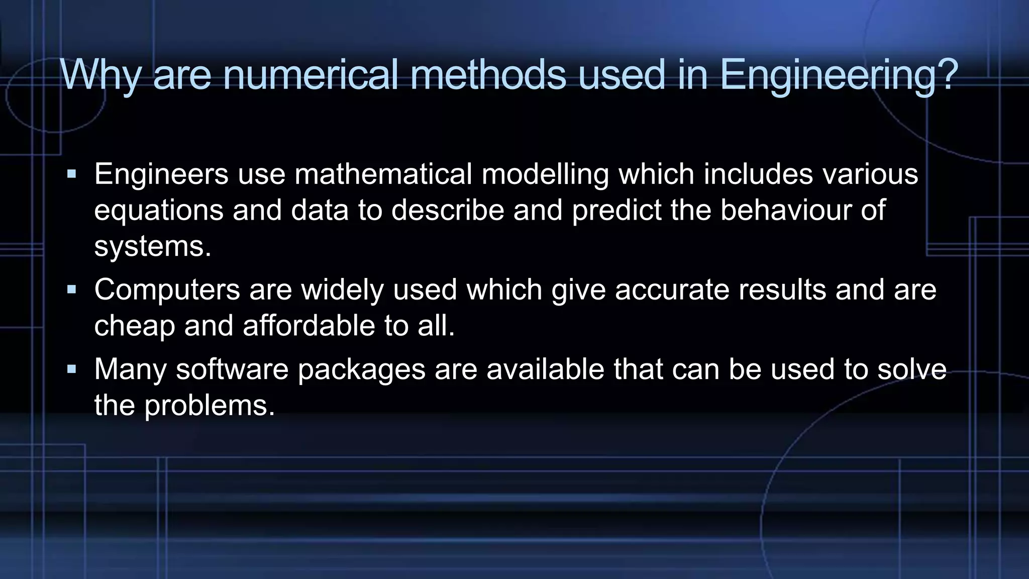 Numerical Methods And Its Applications Pptx Science