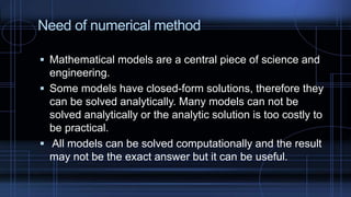 Numerical methods and its applications | PPTX