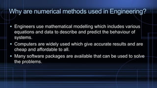 Numerical methods and its applications | PPTX