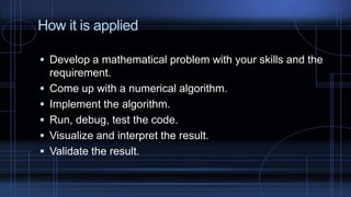 Numerical methods and its applications | PPTX | Science