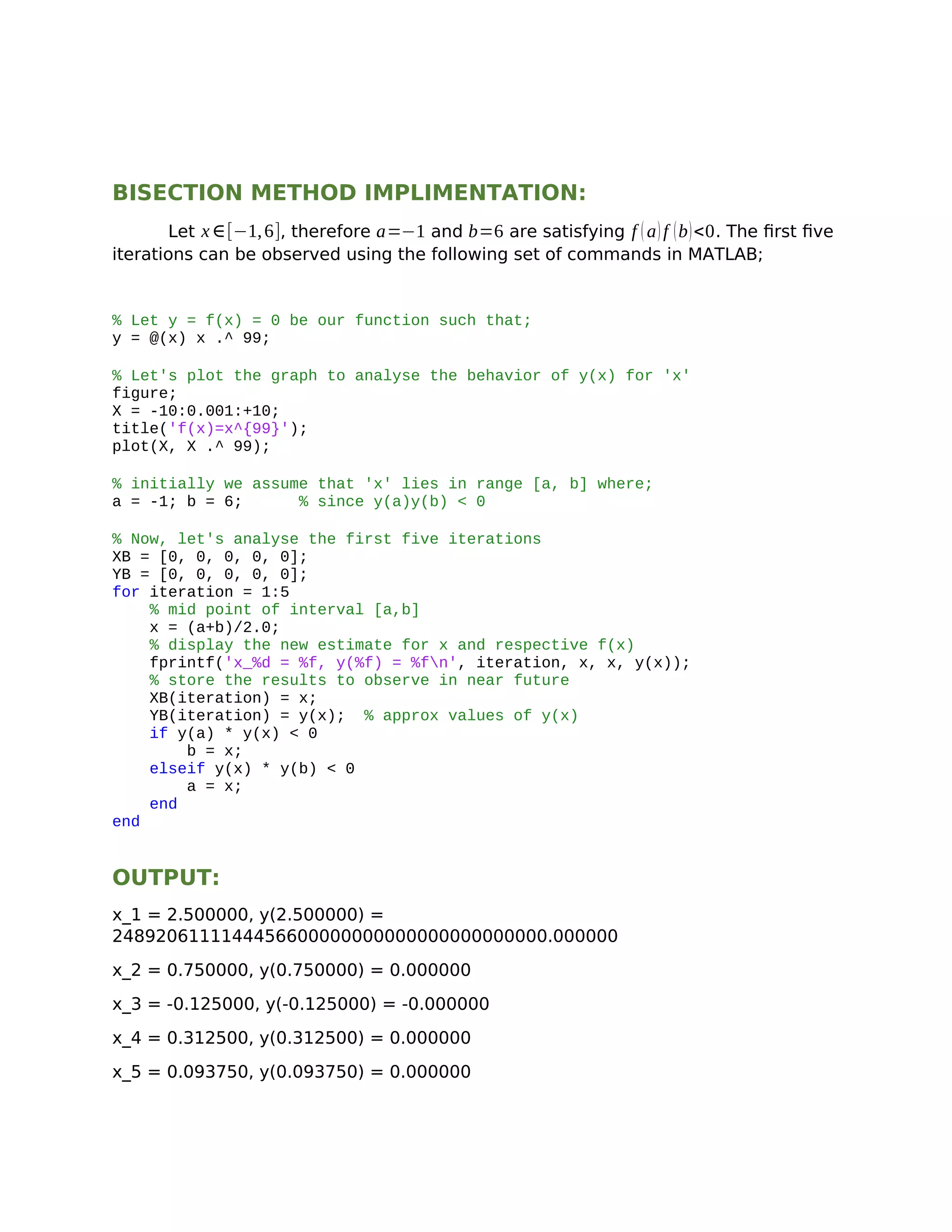 Numerical methods course project report | PDF